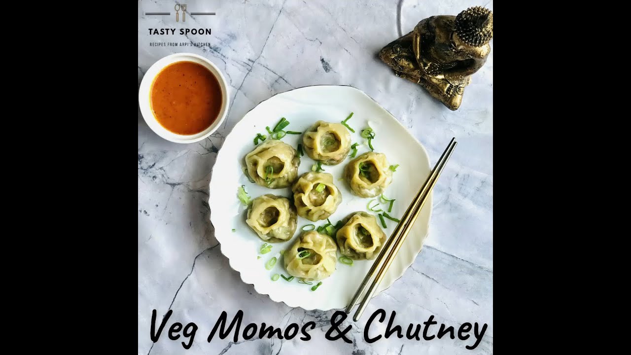 Veg Momos Recipe | Red Chlli Garlic Chutney | Veg Dim Sum | Quick ...
