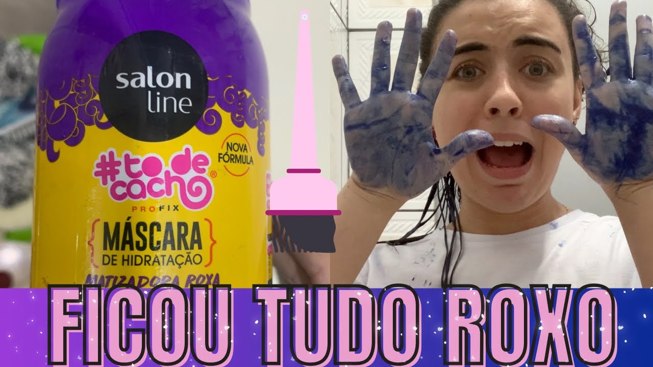 TESTEI A MÁSCARA ROXA NO MEU CABELO - YouTube