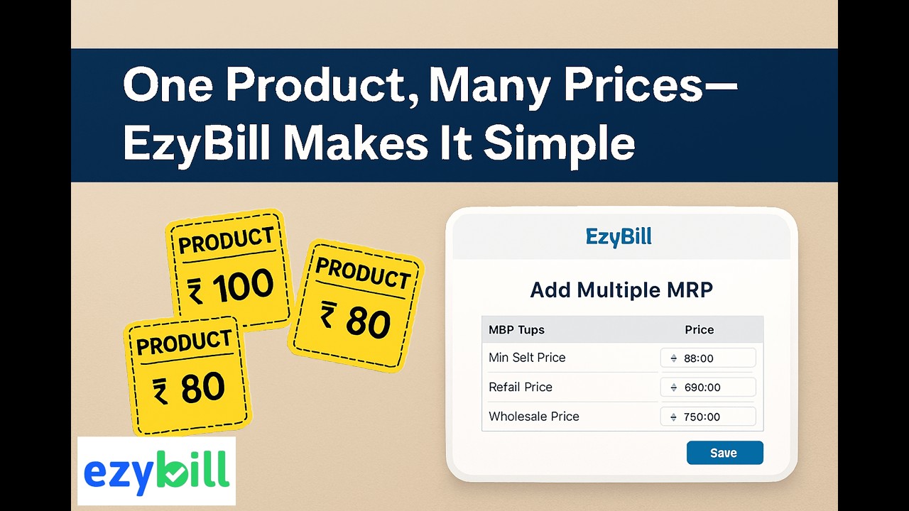 Set Multiple MRPs in EzyBill: Retail, Wholesale & More. - YouTube