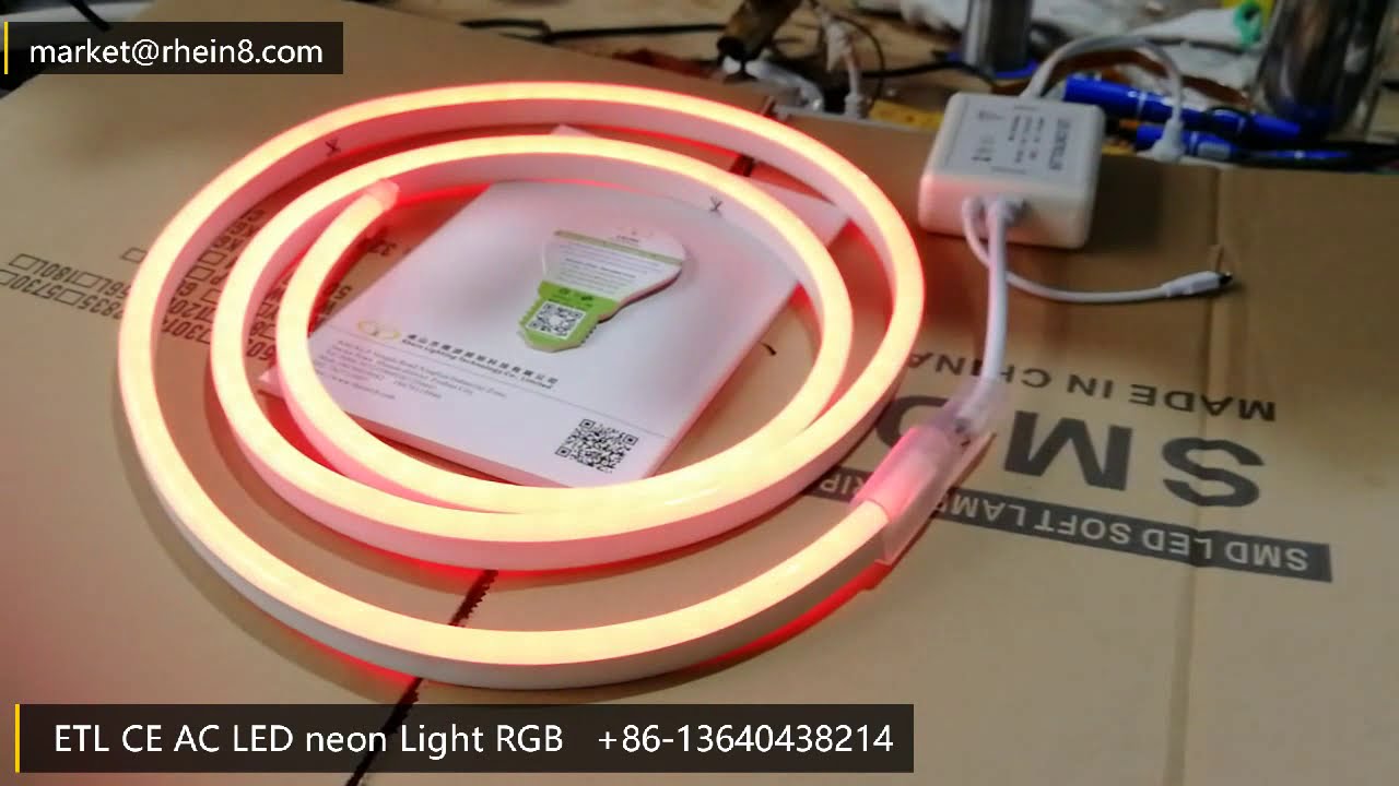 ETL CE RGB neon light from Rhein Lighting Technology Co., Ltd - YouTube