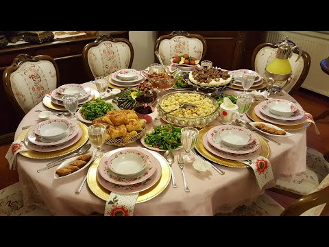 MİSAFİRLERİME İFTAR MENÜSÜ HAZIRLADIM MUHTEŞEM 8 ÇEŞİT AKŞAM YEMEĞİ MENÜSÜ 3 FARKLI SOFRA DÜZENİM