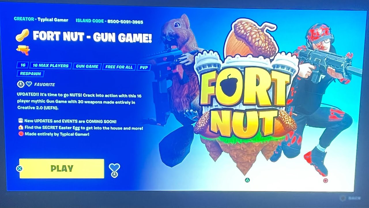 Fortnite Fort Nut Gun Game! spelen (Typical Gamer) - YouTube