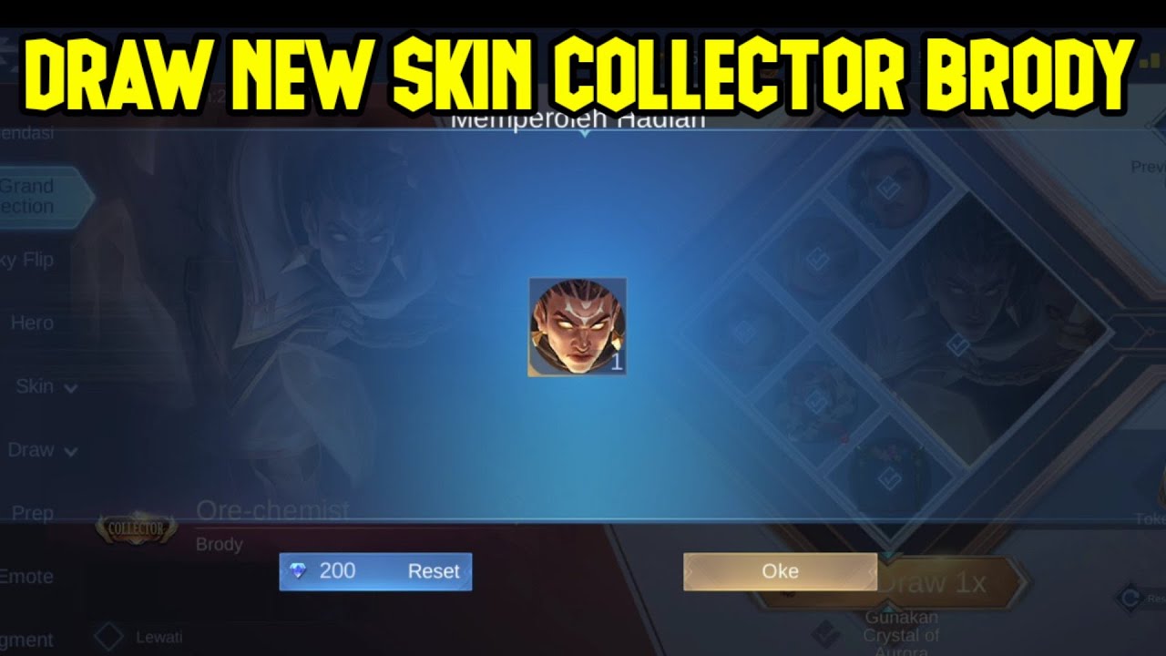 DRAW & REVIEW NEW SKIN COLLECTOR BRODY APRIL 2022 | MLBB - YouTube
