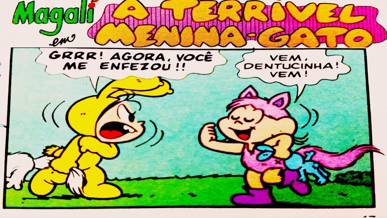 MAGALI EM A TERRIVEL MENINA GATO/ HISTÓRIAS EM QUADRINHOS/ QUADRINHOS ...