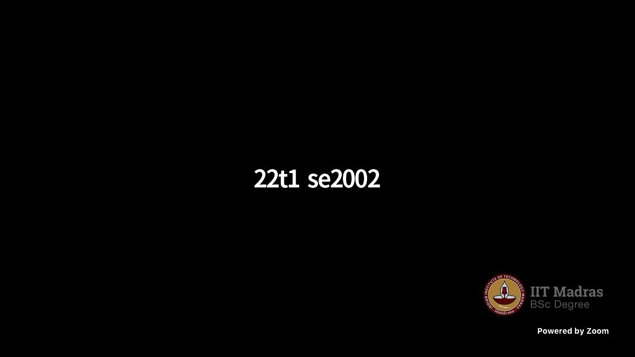 TDS - Live Session for Week 1 & 2 - YouTube