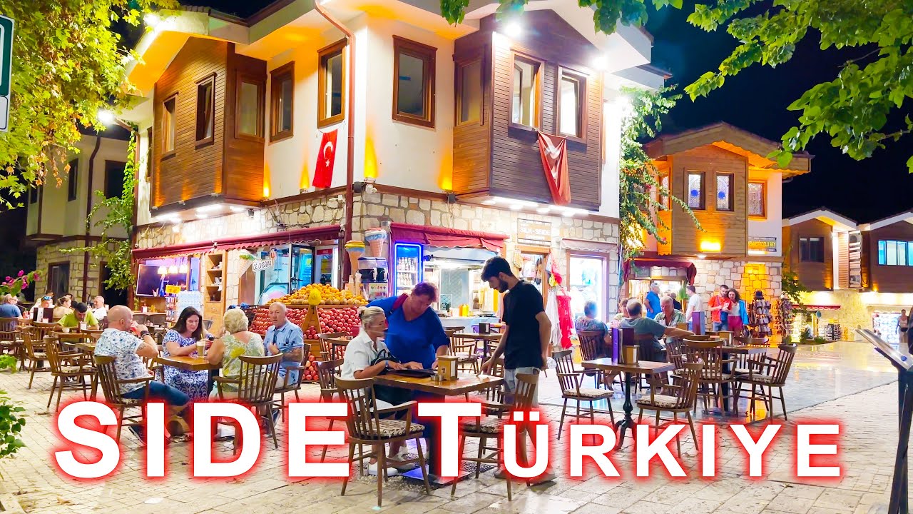 SIDE TÜRKEI. Ein Abendspaziergang durch die wunderschöne Altstadt von ...