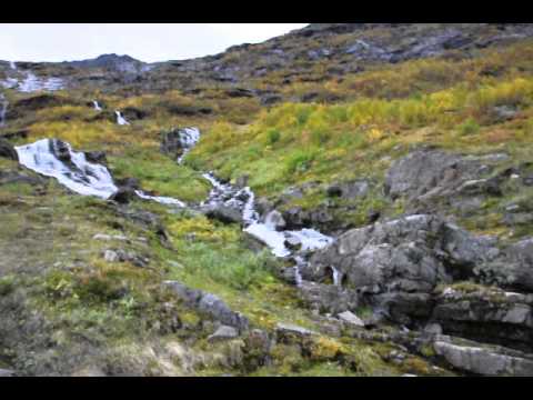 Near Tromso, Norway - Sept. 16, 2010 - Hiking up a mountain to look at ...