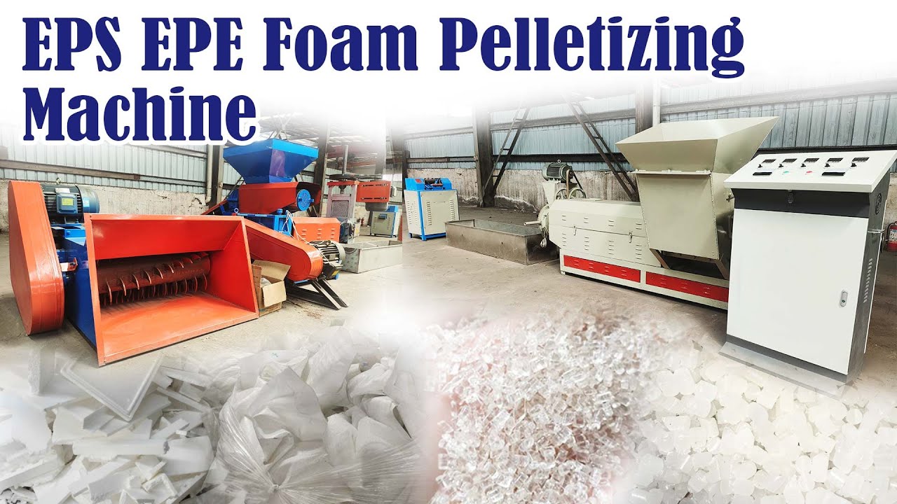 EPS EPE Foam Pelletizing Machine: Transform Waste Foam Into High-Quality Pellets - YouTube