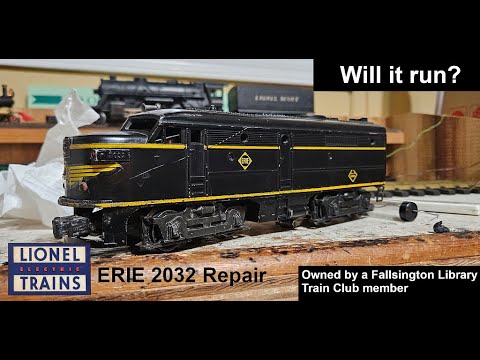 Lionel 2032 ERIE FA-1 Repair - Will It Run? - YouTube