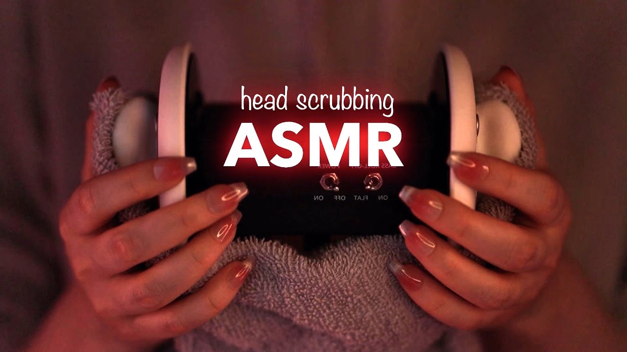 ASMR | Head & Ear Scrubbing with Heavy Rain - no talking - YouTube