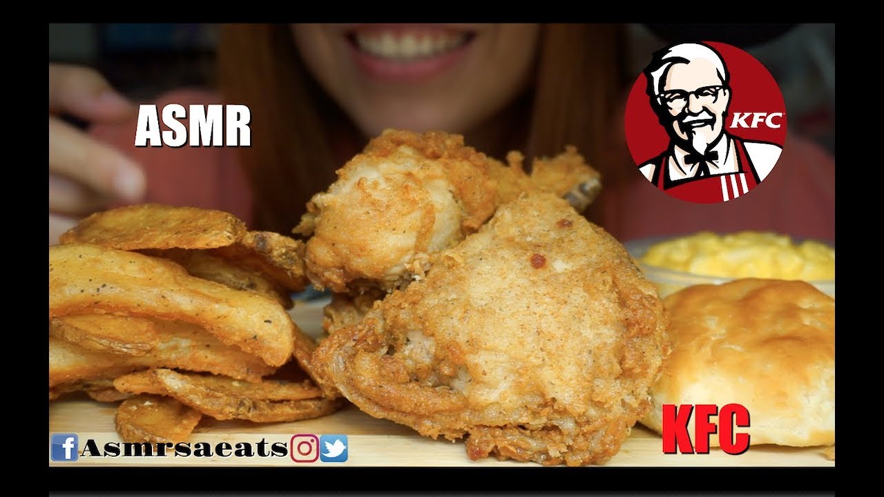 ASMR KFC Chicken (Fries, Cheesy Mac & Cheese, Biscuits) EXTREME EATING ...