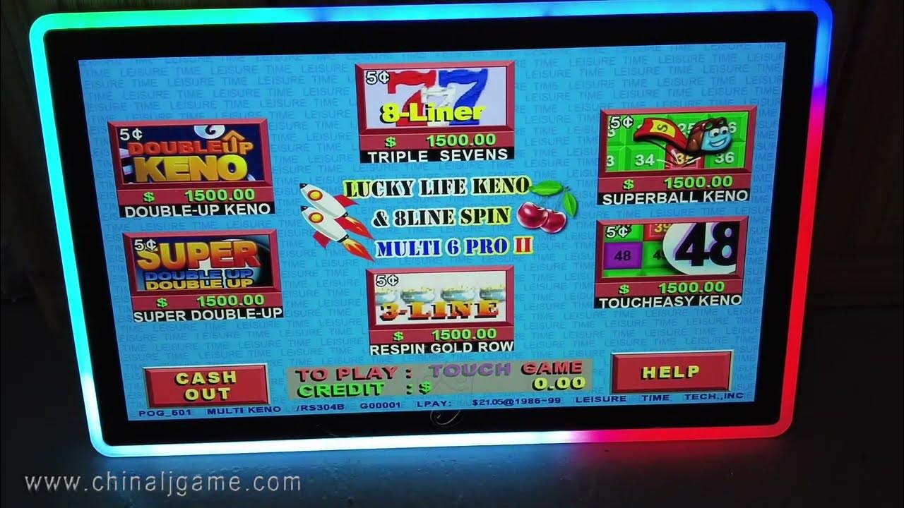 Touch Easy Keno 27 Inch Keno Slot Games Boards For Lucky Life Keno ...