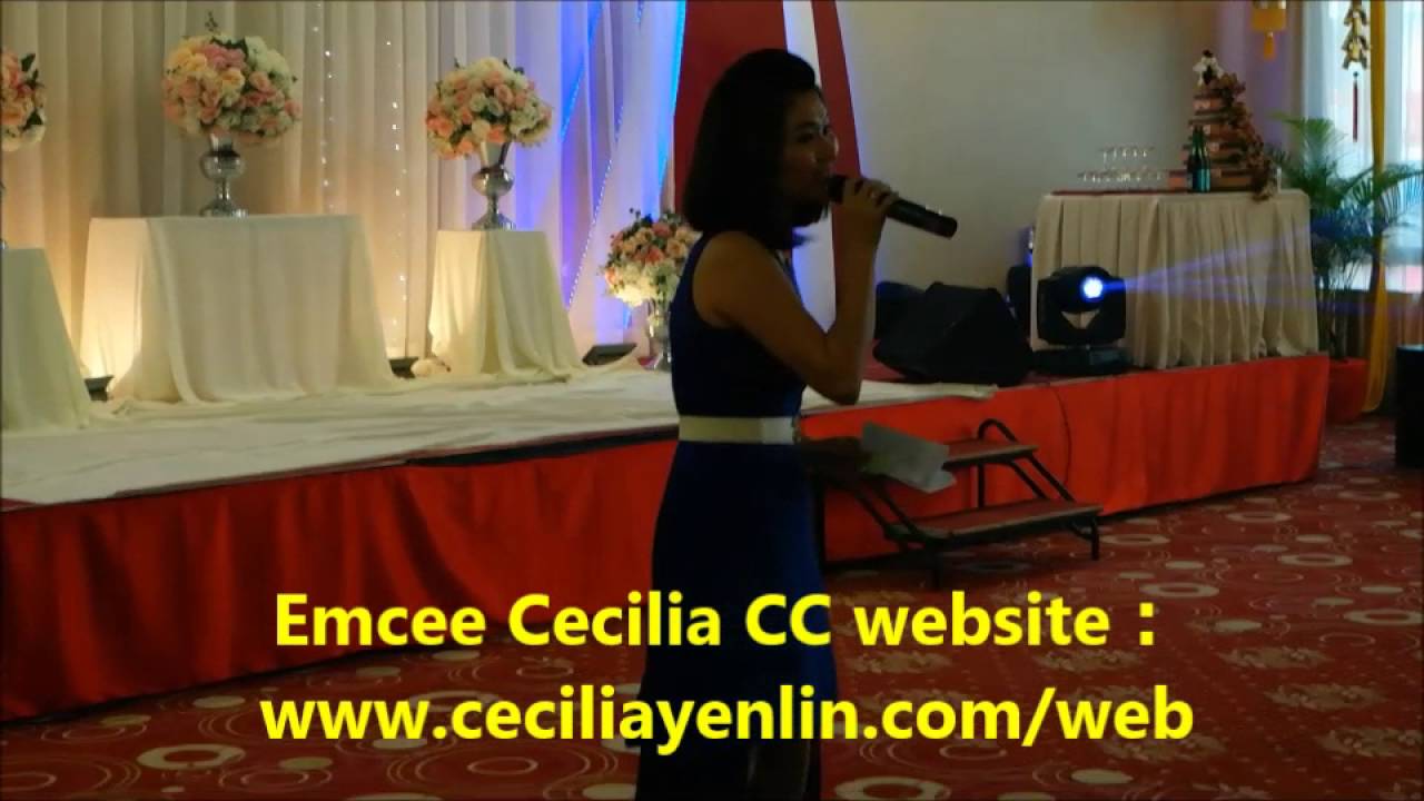 Emcee Cecilia CC - 婚礼主持，首次献歌 - YouTube