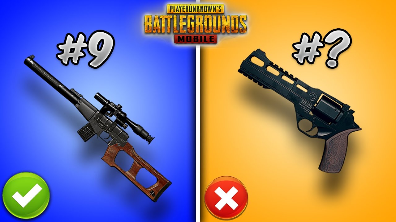 Top 10 WORST Guns/Weapons in PUBG MOBILE with (Tips and Tricks) Weapon ...