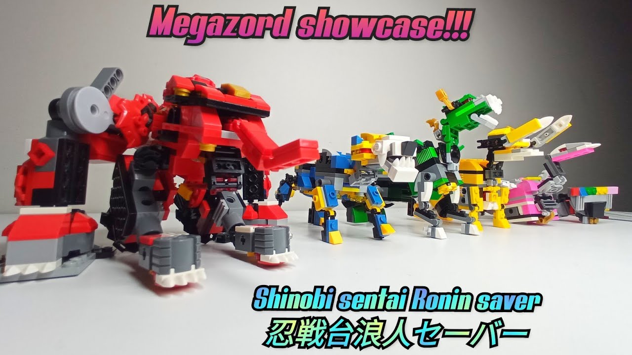 Shuriken sentai Ronin saver Showcase!!! pt. 4 (lego megazord) lego mech ...