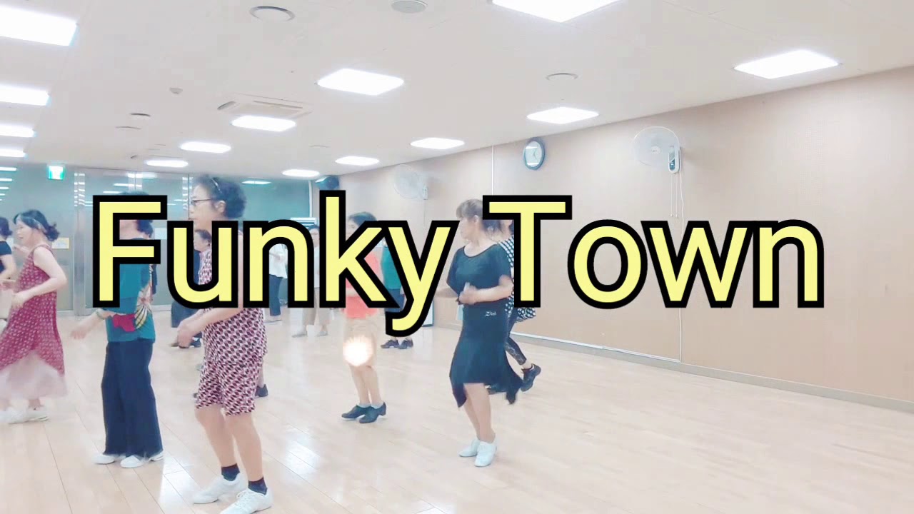 Funky Town line dance - YouTube