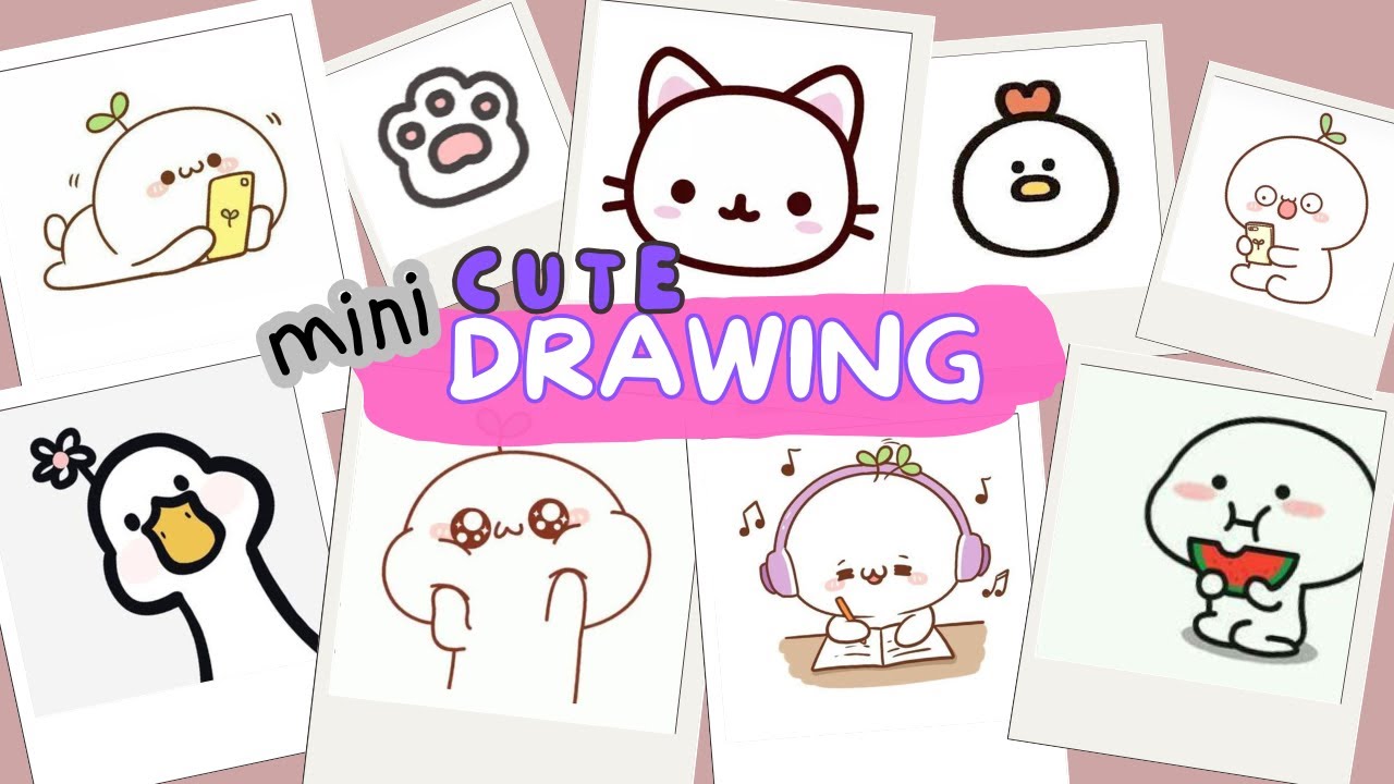 😻Mini Drawings for Beginners | Cute Mini Drawing Ideas| Mini Doodle ...