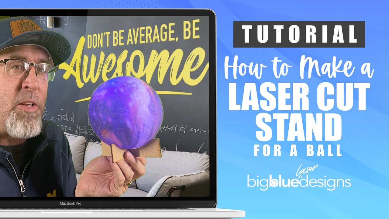 Tutorial: How to Make a Laser Cut Slotted Stand for a Ball - YouTube