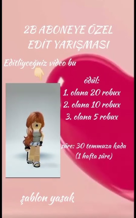 2B ABONEYE ÖZEL EDİT YARIŞMASI🌷💐 #keşfet #edityarışması #aboneol # ...