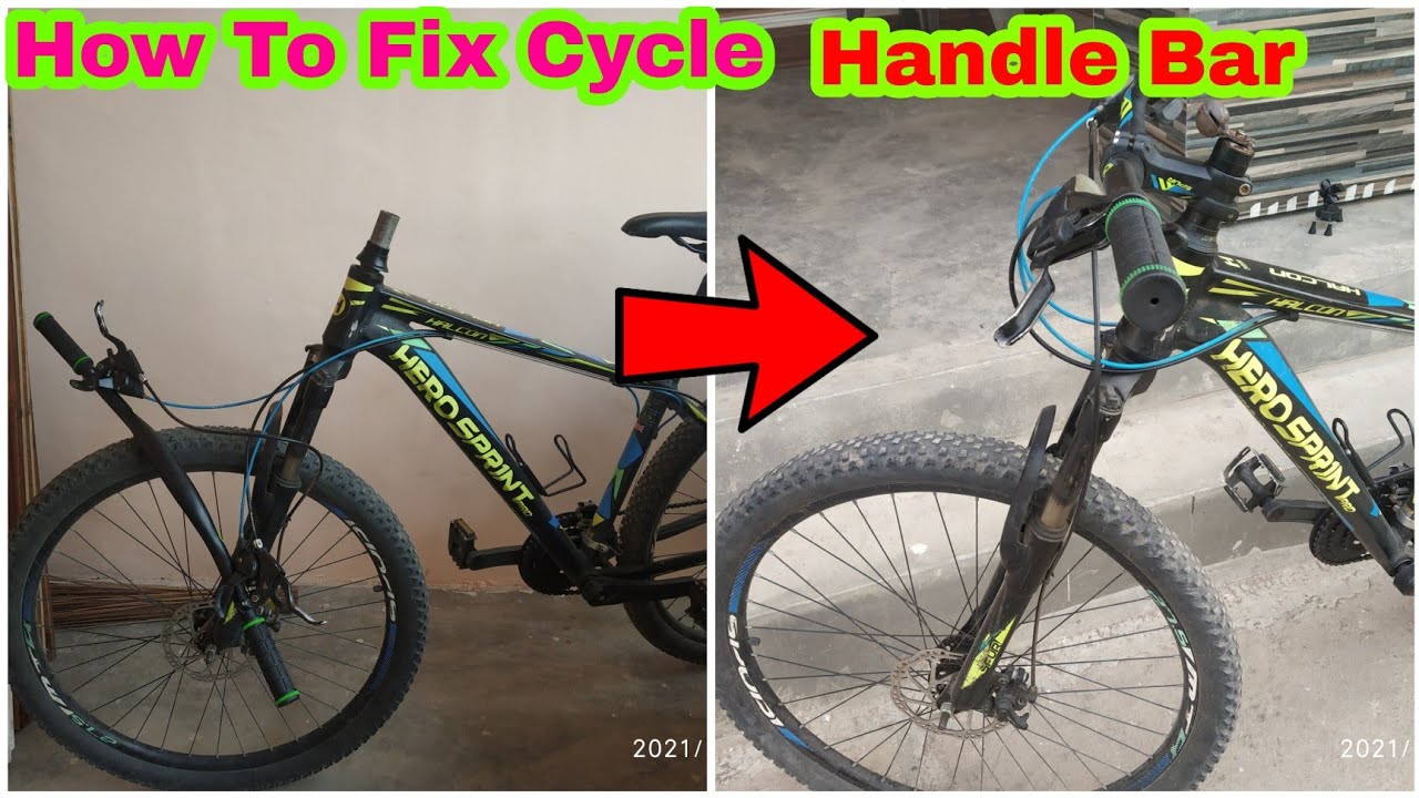 How To Fix Cycle Handle Bar At Home || Service of Cycle Handle Set ...