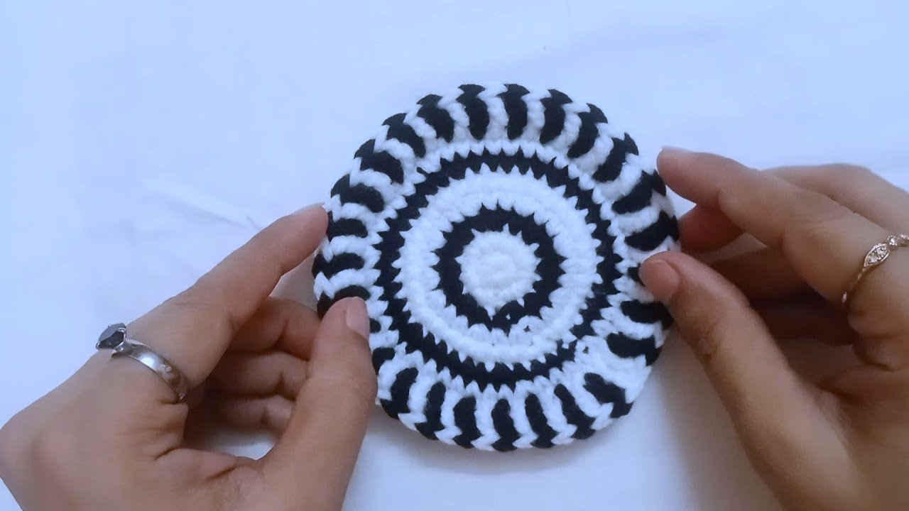 Easy Crochet Coaster Tutorial For Beginners | Retro Coaster - YouTube