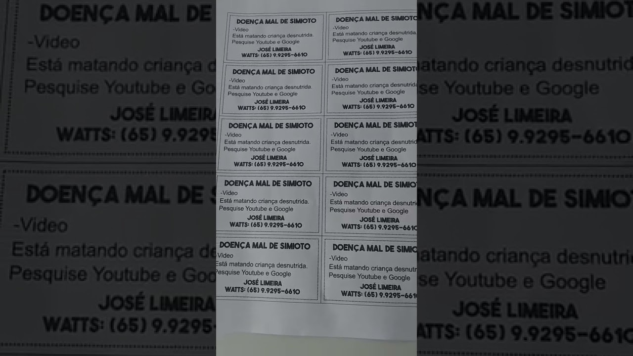 mal de simioto divulga este cartão e ajudem a salvar vidas de criancas ...