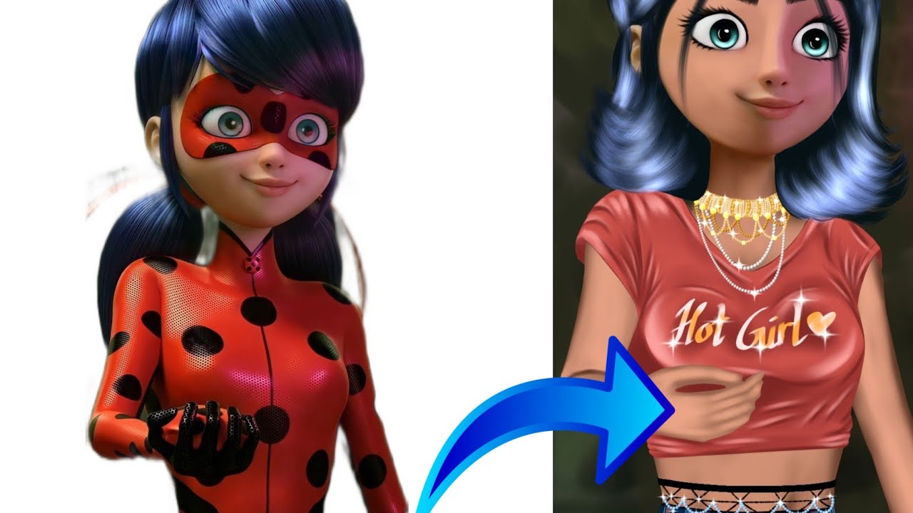 Miraculous ladybug glow up transformation - Marinette dupain Cheng 😍 ...