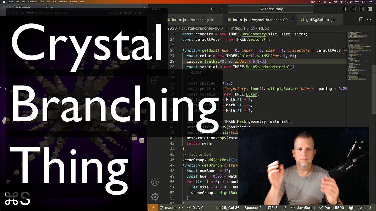 Learn Code Art: Cuboid Branches with Three.js - YouTube