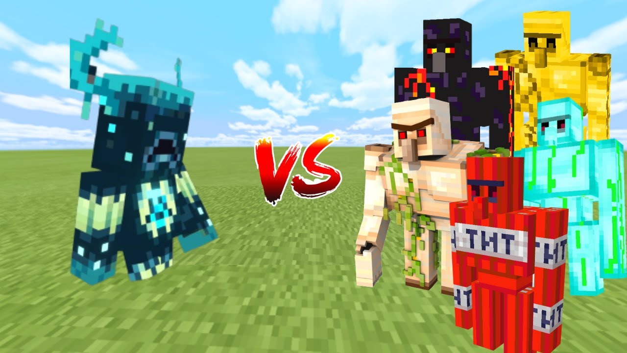 BABY WARDEN vs ALL GOLEM in Minecraft Mob Battle - YouTube