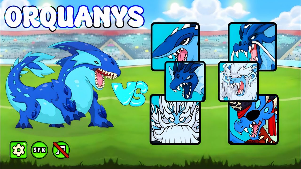 Orquanys Vs All Water Legendary Dynamons | Dynamons World - YouTube