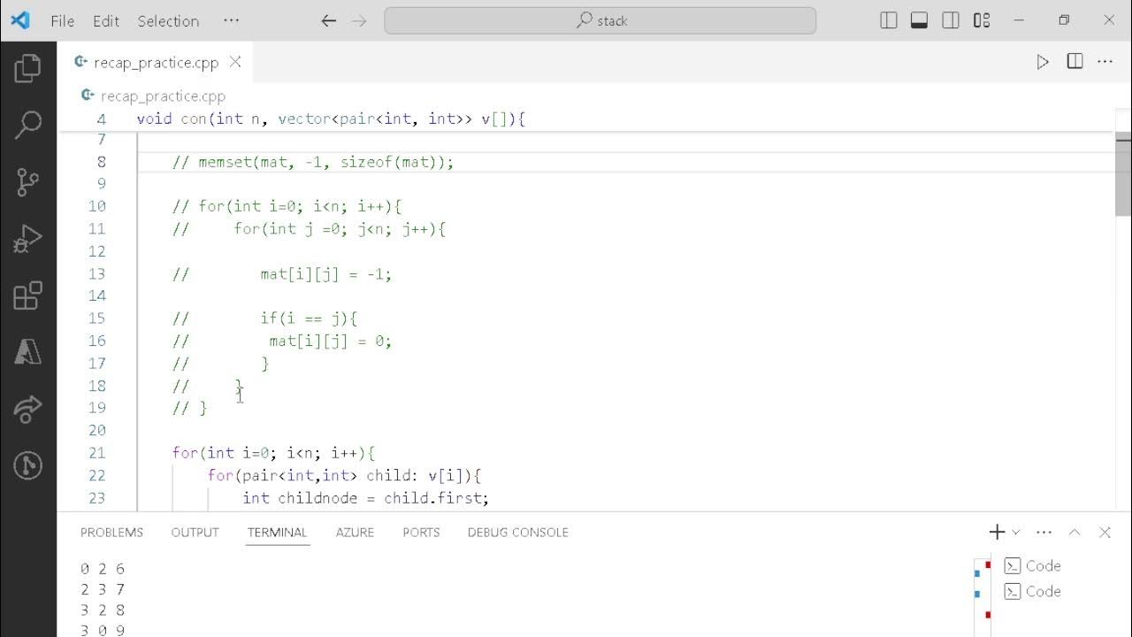 Adjacency List to Matrix Part-2 - YouTube