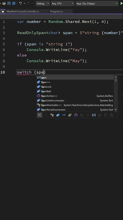 .NET 7 - Pattern Matching With Spans #shorts - YouTube