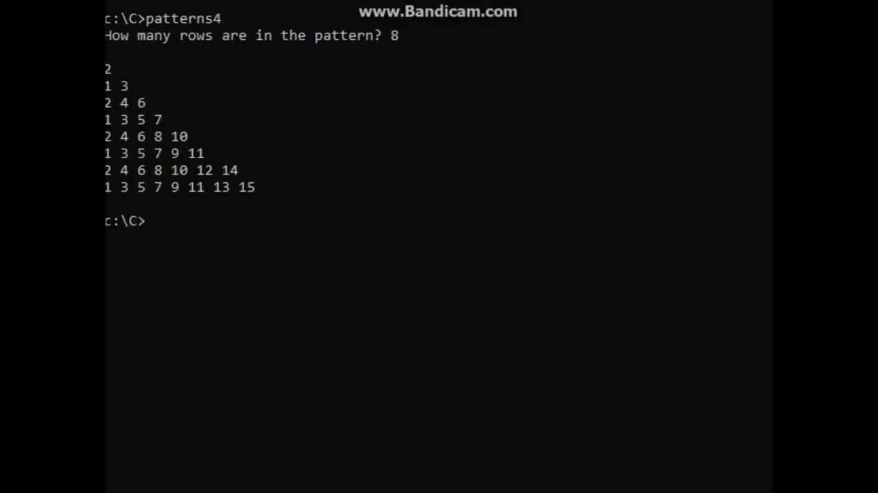 C Programming - Even and Odd Pattern - YouTube