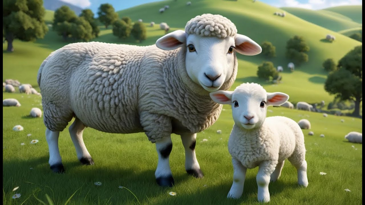 White Sheep, Fluffy and Fat | Cute Sheep Nursery Rhyme for Toddlers ...