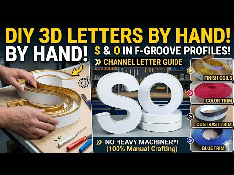 S And O In F Groove Profiles How To Make 3D Channel #letters  In Aluminum Profiles By Hand