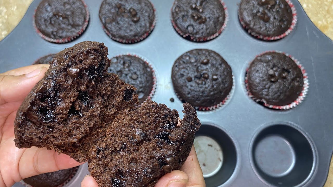 Chocolate muffins | soft and moist chocolate muffins by Uzma Bashir ...