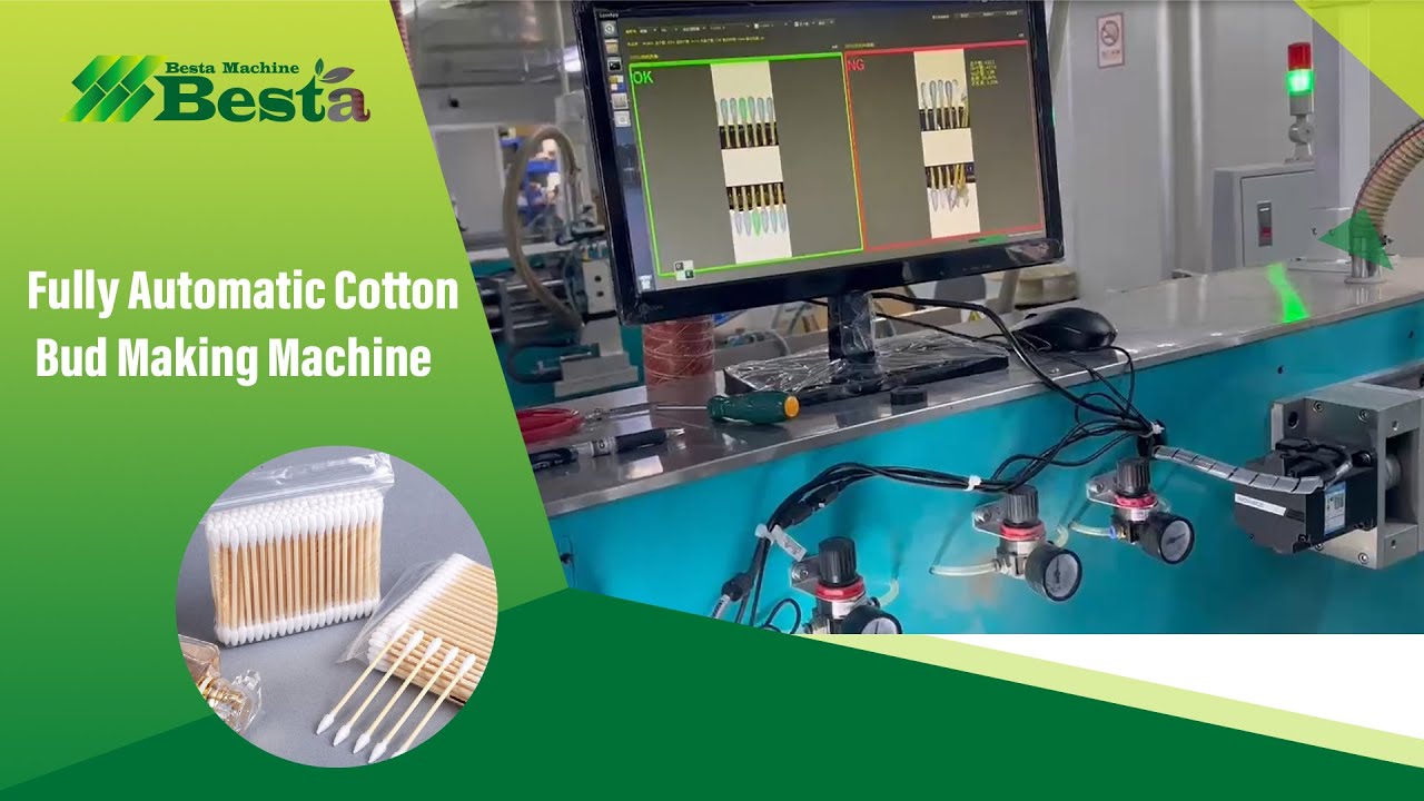 Automatic Cotton Bud Machine, Fully Automatic Cotton Swab Making ...