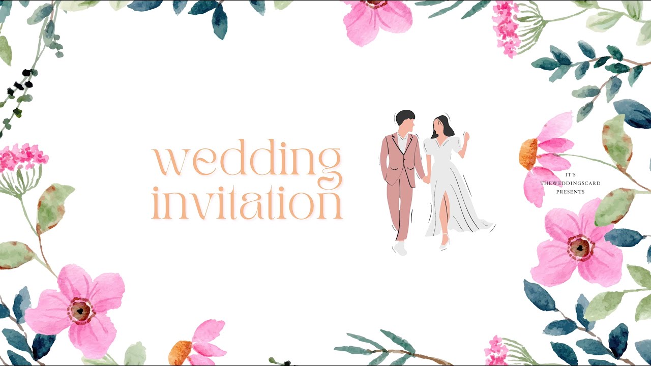 Wedding invitation | without text blank | background video # ...