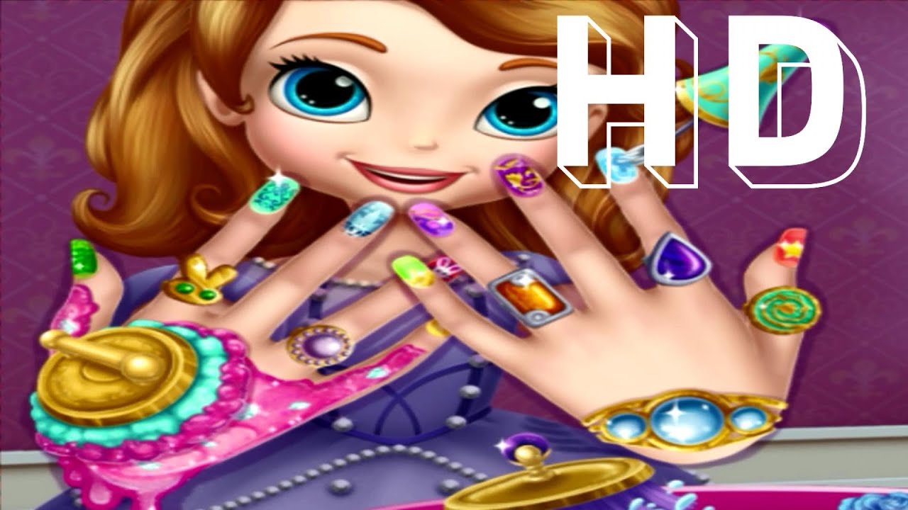 Sofia the First Nail Spa Princess Cute Video Game - YouTube
