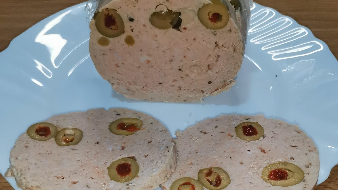 MORTADELA CASERA DE POLLO Y PAVO CON ACEITUNAS - YouTube