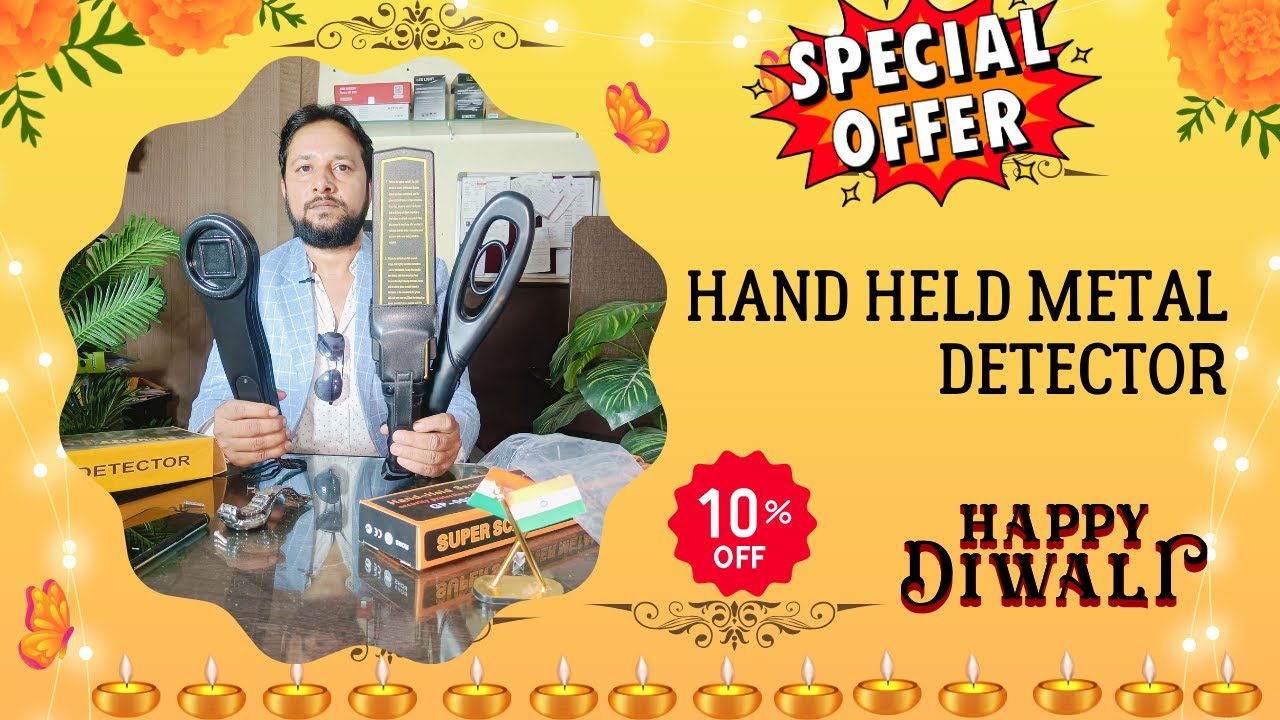 दिवाली ऑफर 10% डिस्काउंट | Hand Held Metal Detector | Security checking ...