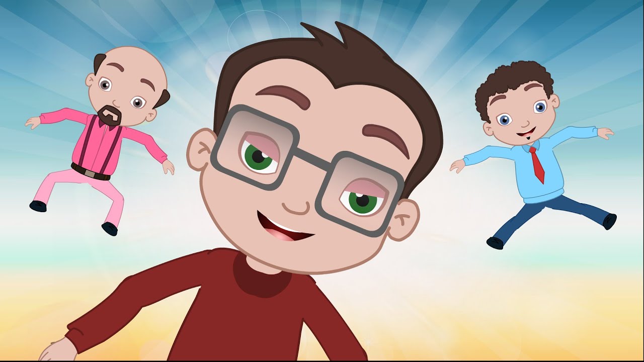 Five Big Fathers Jumping On The Bed | Nursery Rhymes and Kids Songs ...