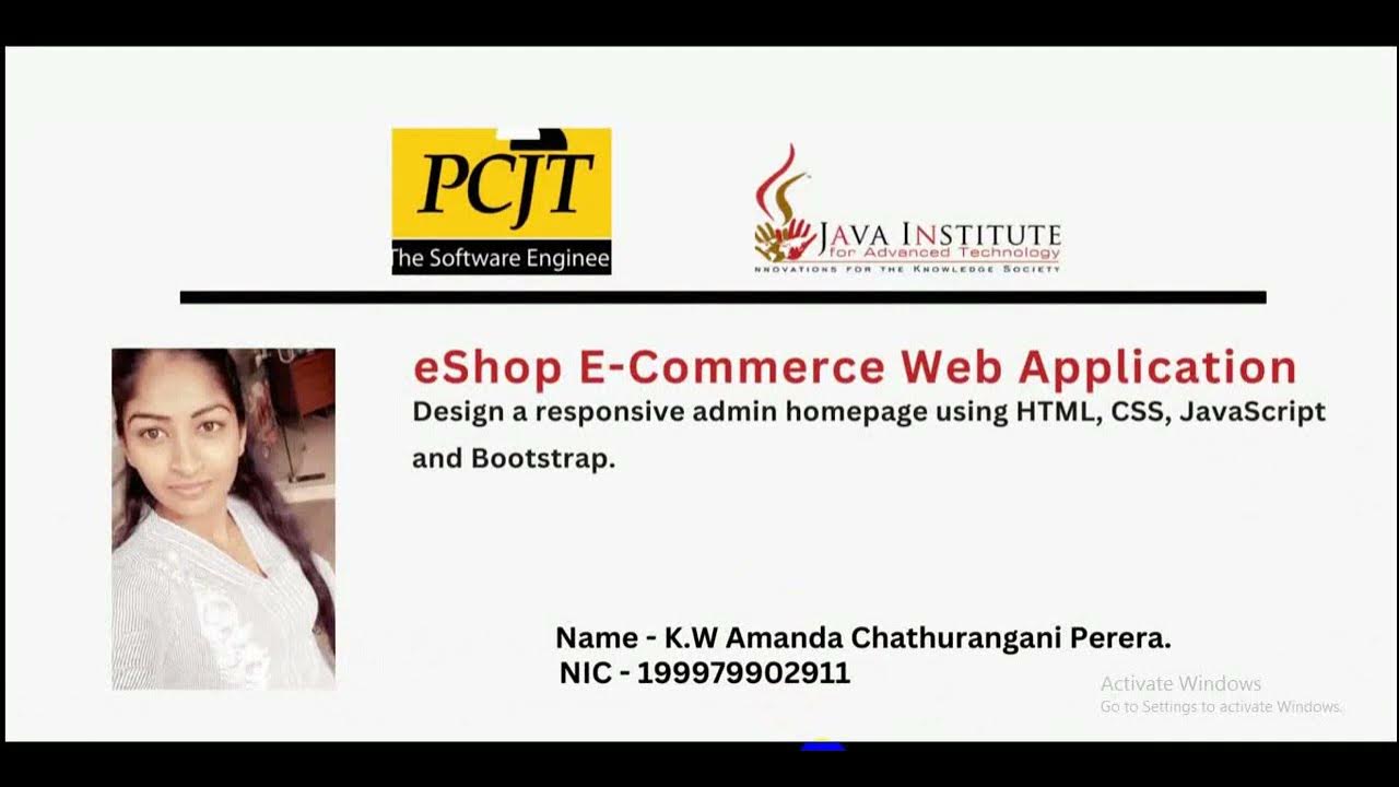 Design a responsive admin homepage using HTML, CSS, JavaScript and Bootstrap.(eshop 41) - YouTube