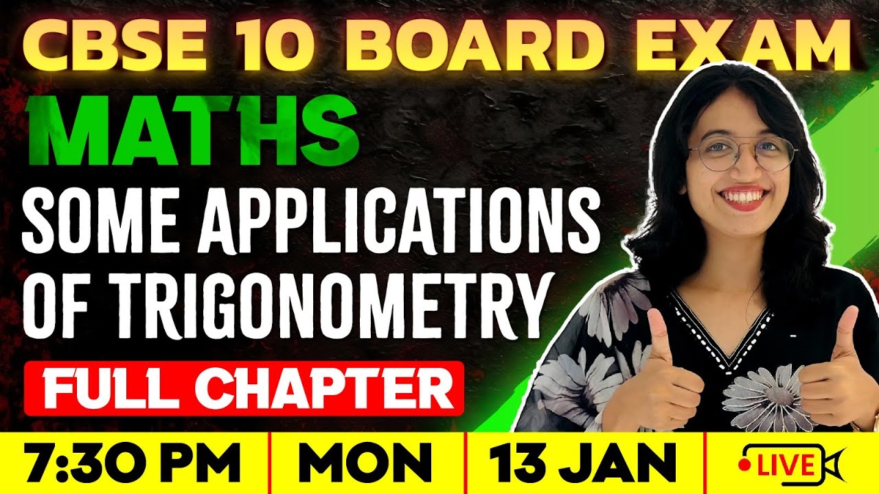 CBSE 10 Maths | Some Applications Of Trigonometry | Full Chapter | Exam Winner - YouTube