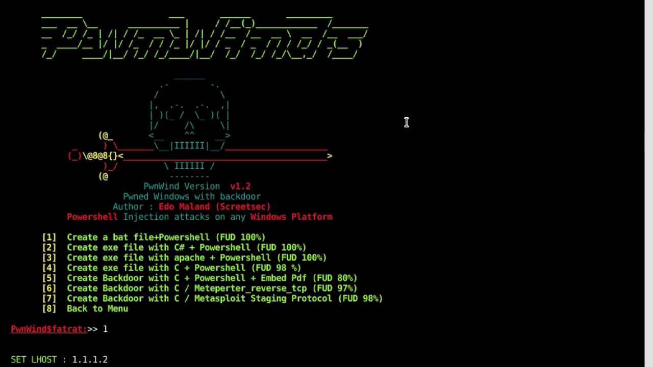 Fatrat Instalation script (new update) - Backdoor creation tool - YouTube