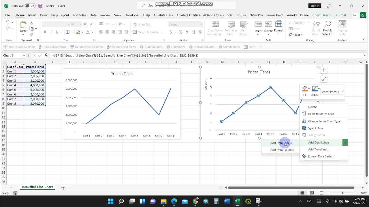 How to Make a Beautiful Line Graph in Excel - YouTube
