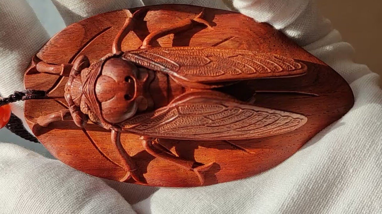 How to Carve a Cicada Wood Carving - YouTube