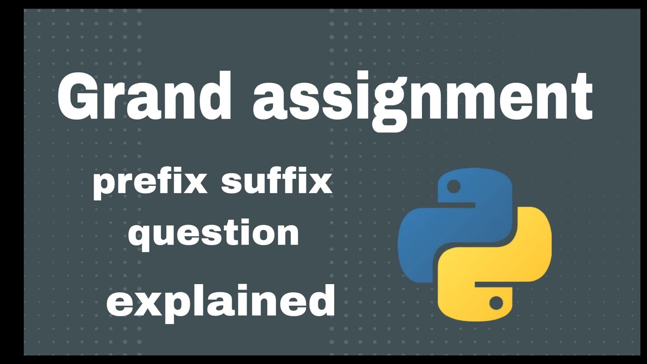 Grand assignment...#python #coding #nxtwave - YouTube