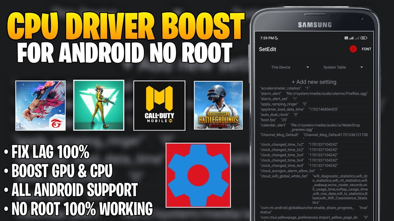 Cpu Driver Boost For Android ! Max FPS ! Fix Lag ! Boost Performance ...