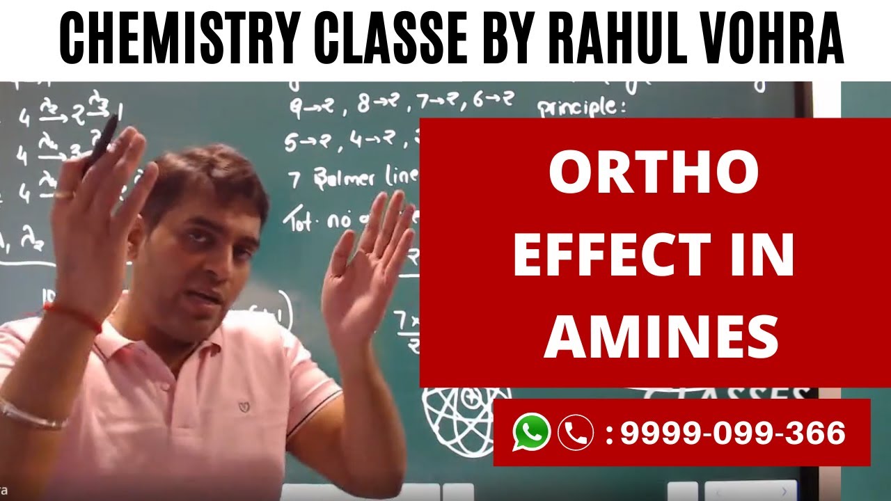 ORTHO EFFECT IN AMINES FULL CONCEPT | JEE MAINS + ADVANCED | NEET - YouTube